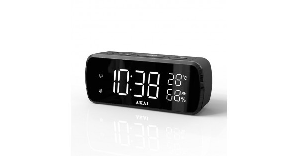 Akai ACR-1080 Ψηφιακό ρολόι-ξυπνητήρι με ραδιόφωνο FM, USB για φόρτιση ...
